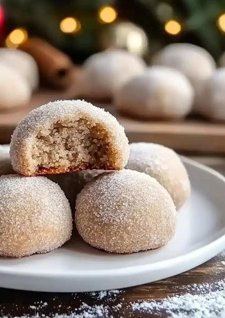Cinnamon Sugar Snowball Cookies Recipe - Things Cook