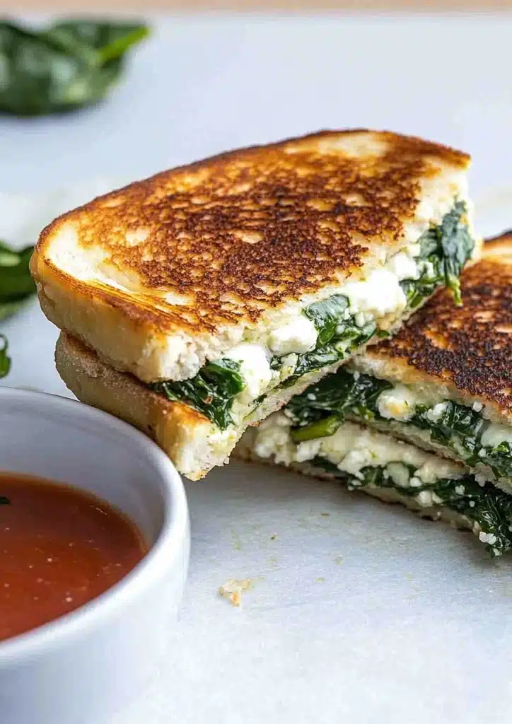 Spinach Feta Grilled Cheese - Things Cook