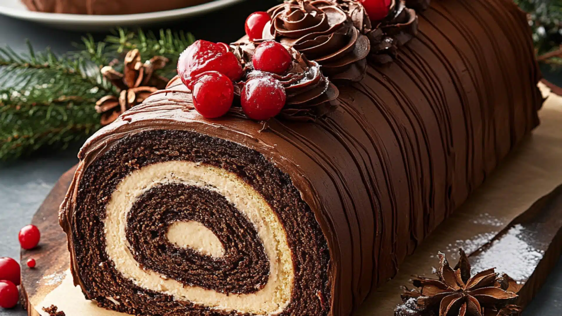Yule Log Cake (Bûche de Noël) - Things Cook