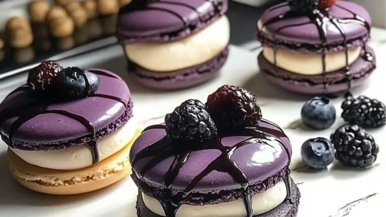 Delectable Blackberry Macarons - Things Cook