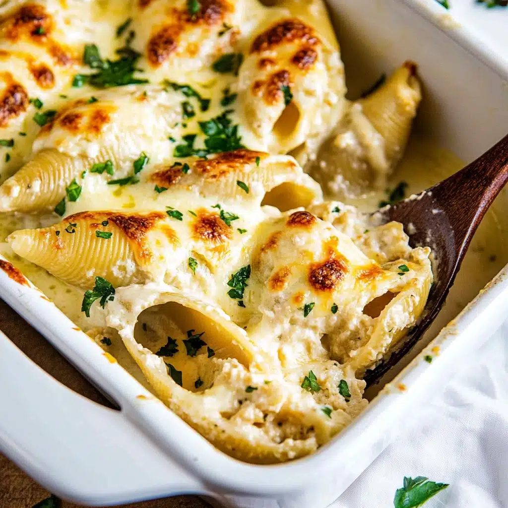 Chicken Alfredo Stuffed Shells – Creamy, Cheesy & Irresistible ...