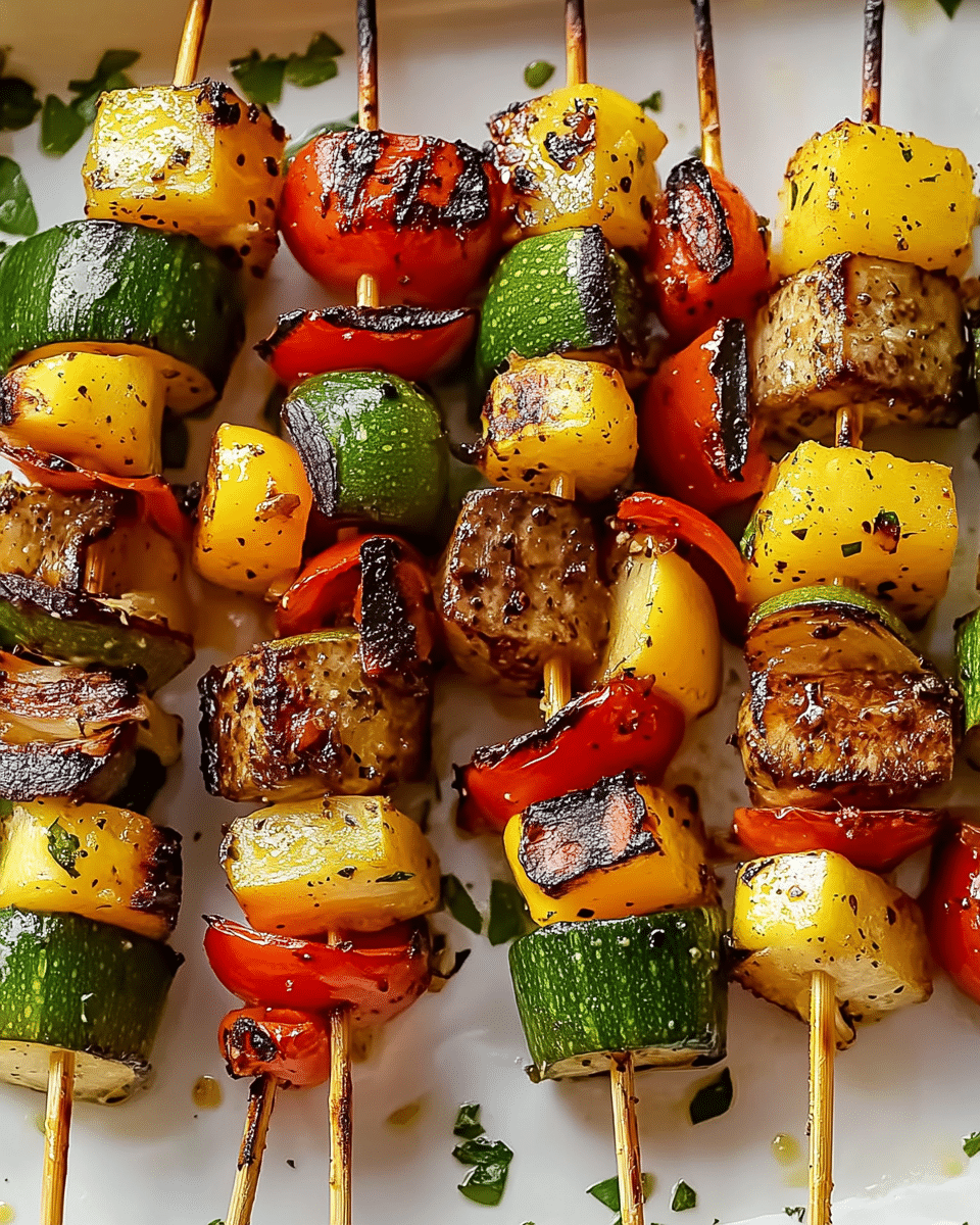 Healthy Grilled Veggie Skewers - Things Cook