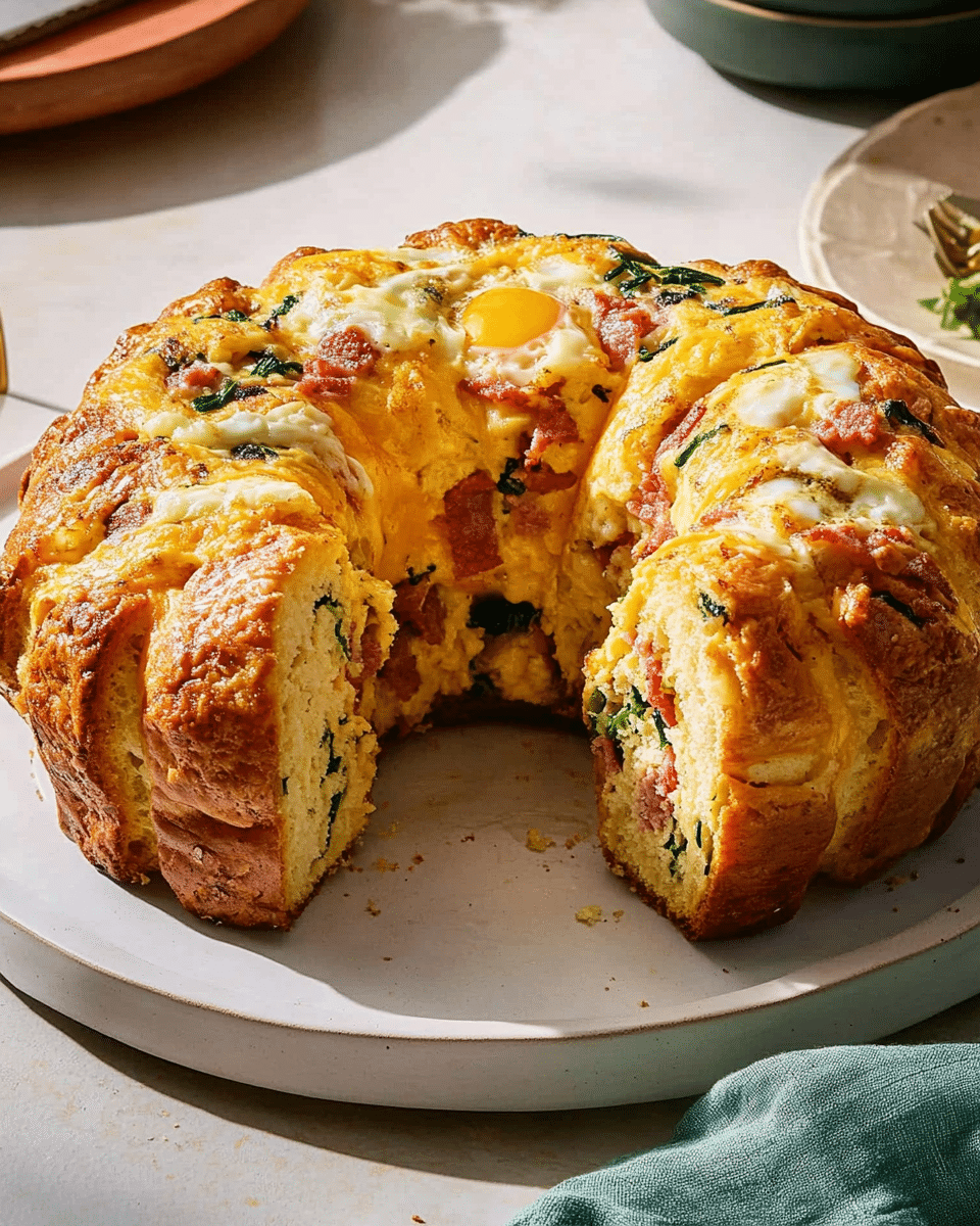 Delicious Bundt Pan Bacon Egg Bread - Things Cook
