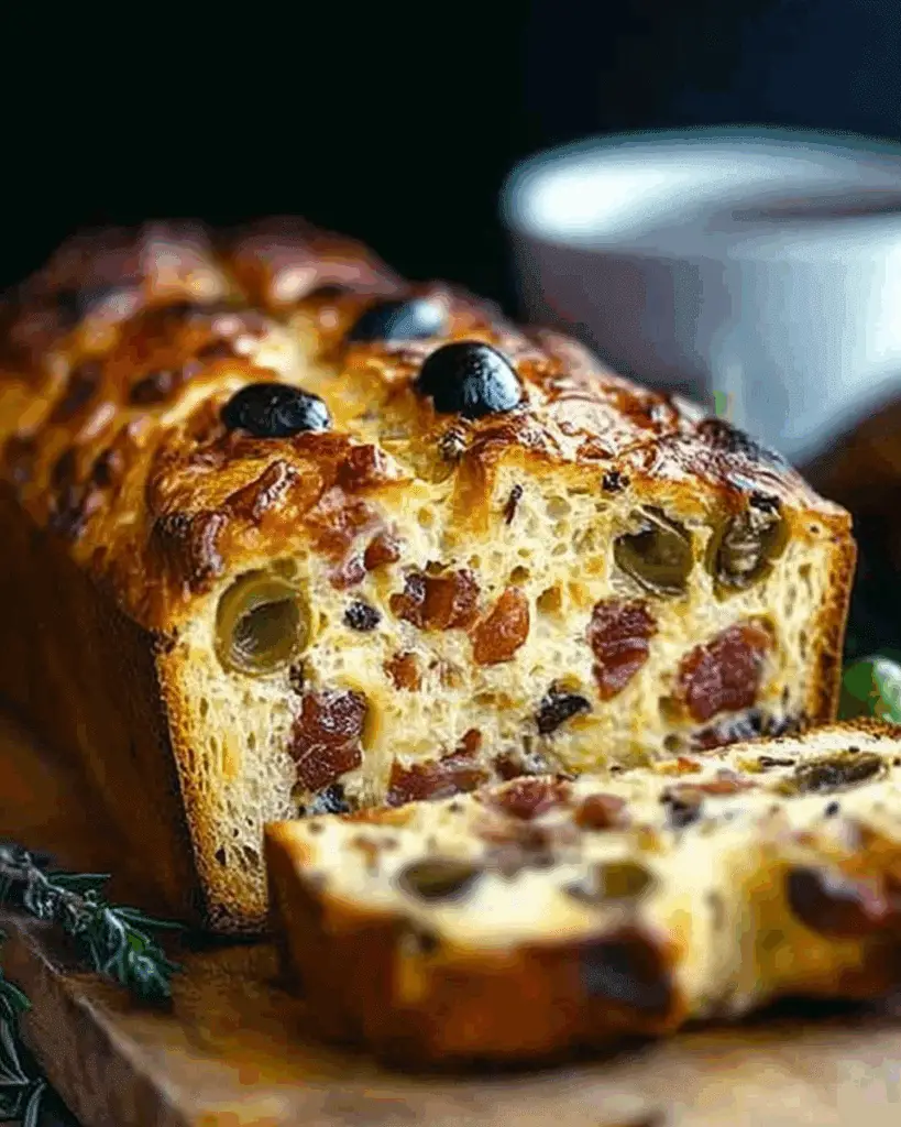 Irresistible Olive Bacon and Cheese Bread Recipe - Things Cook