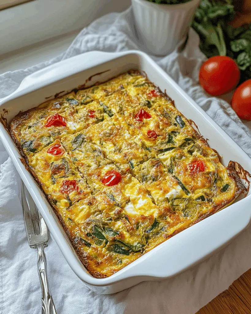 Healthy High-Protein Veggie Egg Bake - Things Cook