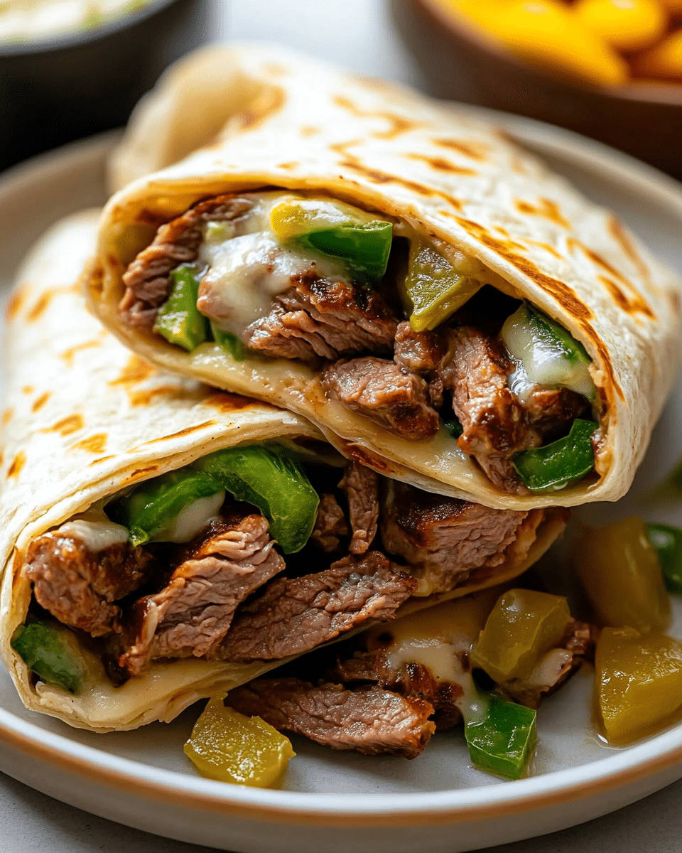 Delicious Philly Cheese Steak Wrap - Things Cook
