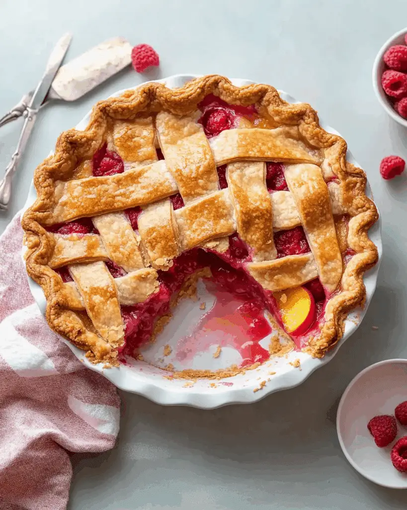 Delicious Peach Raspberry Pie Recipe - Things Cook