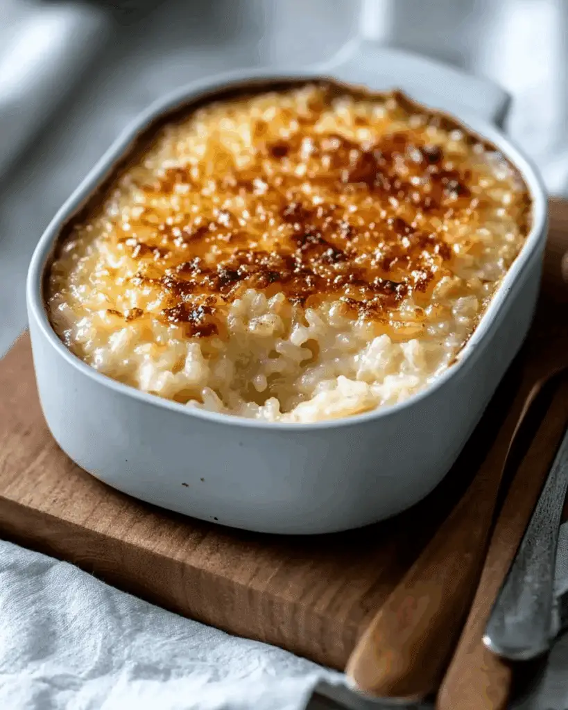 Best Condensed Milk Baked Rice Pudding - Things Cook