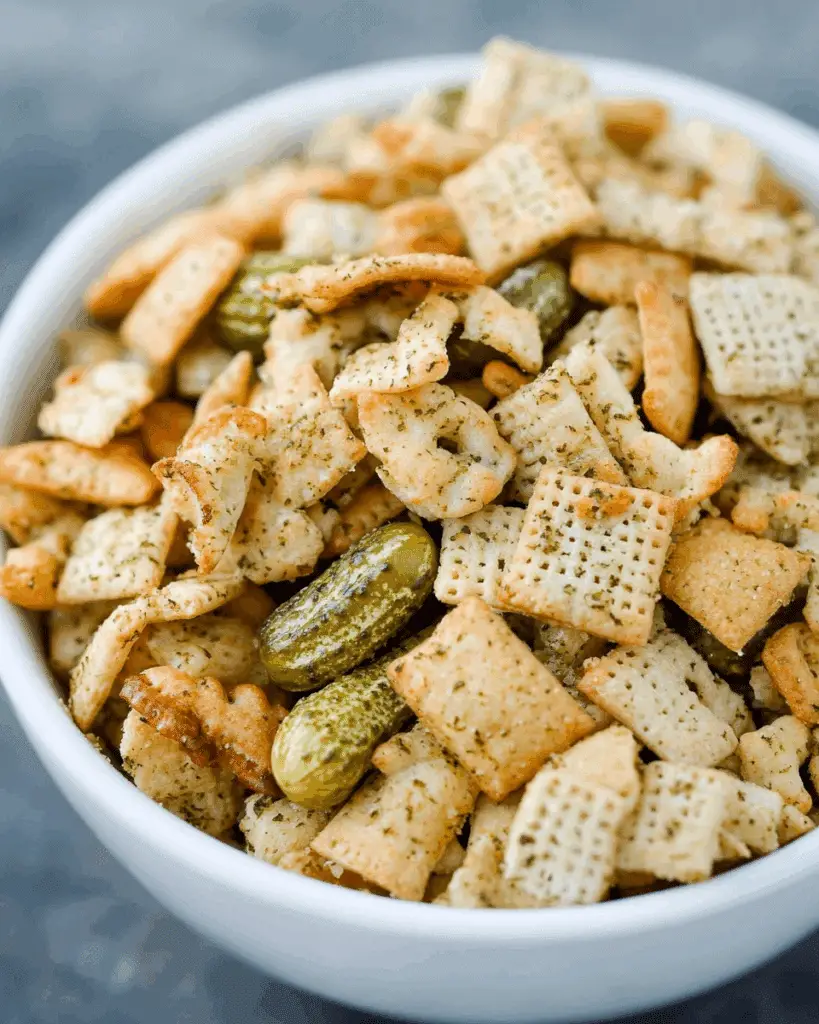 Easy Dill Pickle Chex Mix Recipe - Things Cook