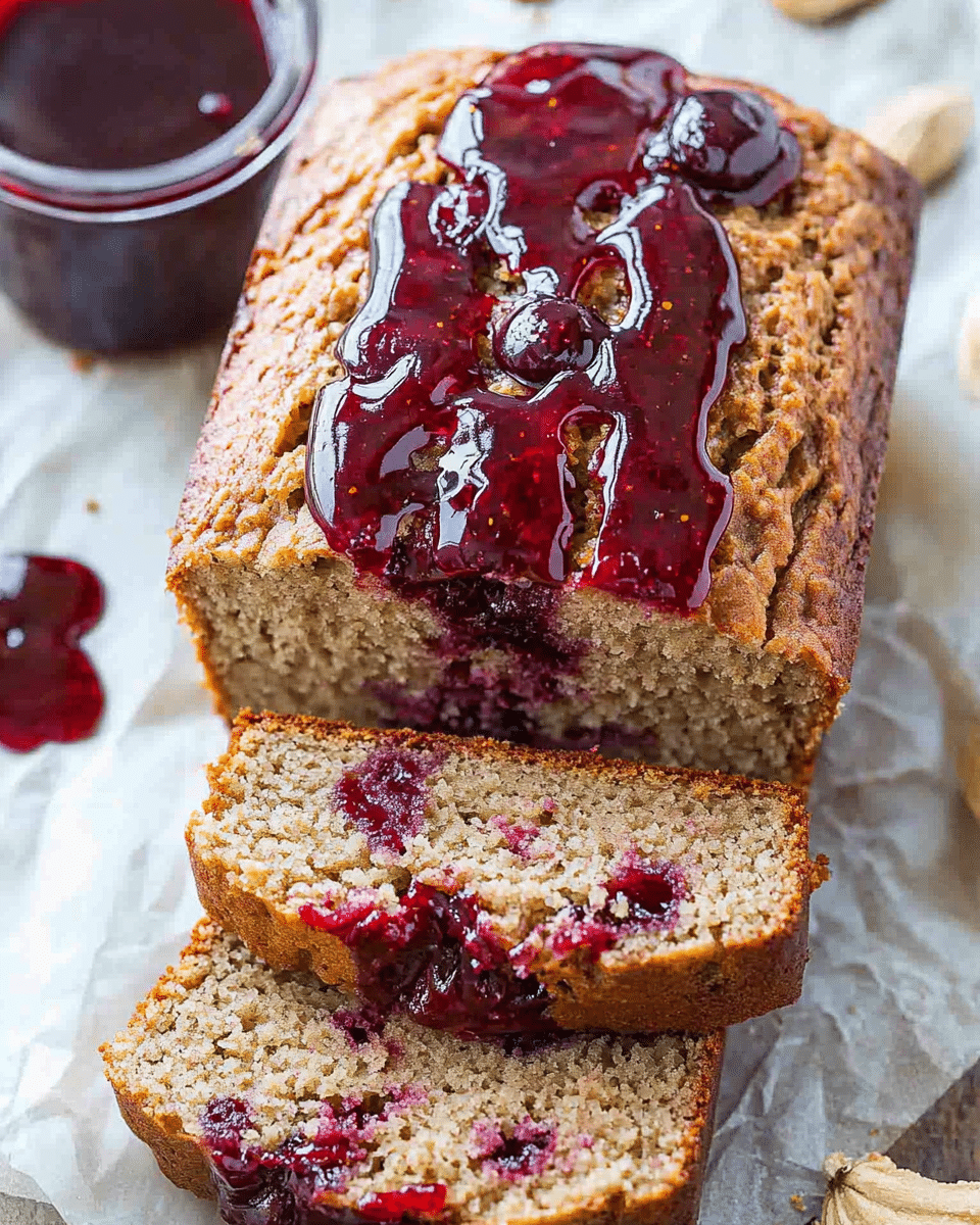 Irresistibly Moist Peanut Butter Jelly Banana Bread - Things Cook