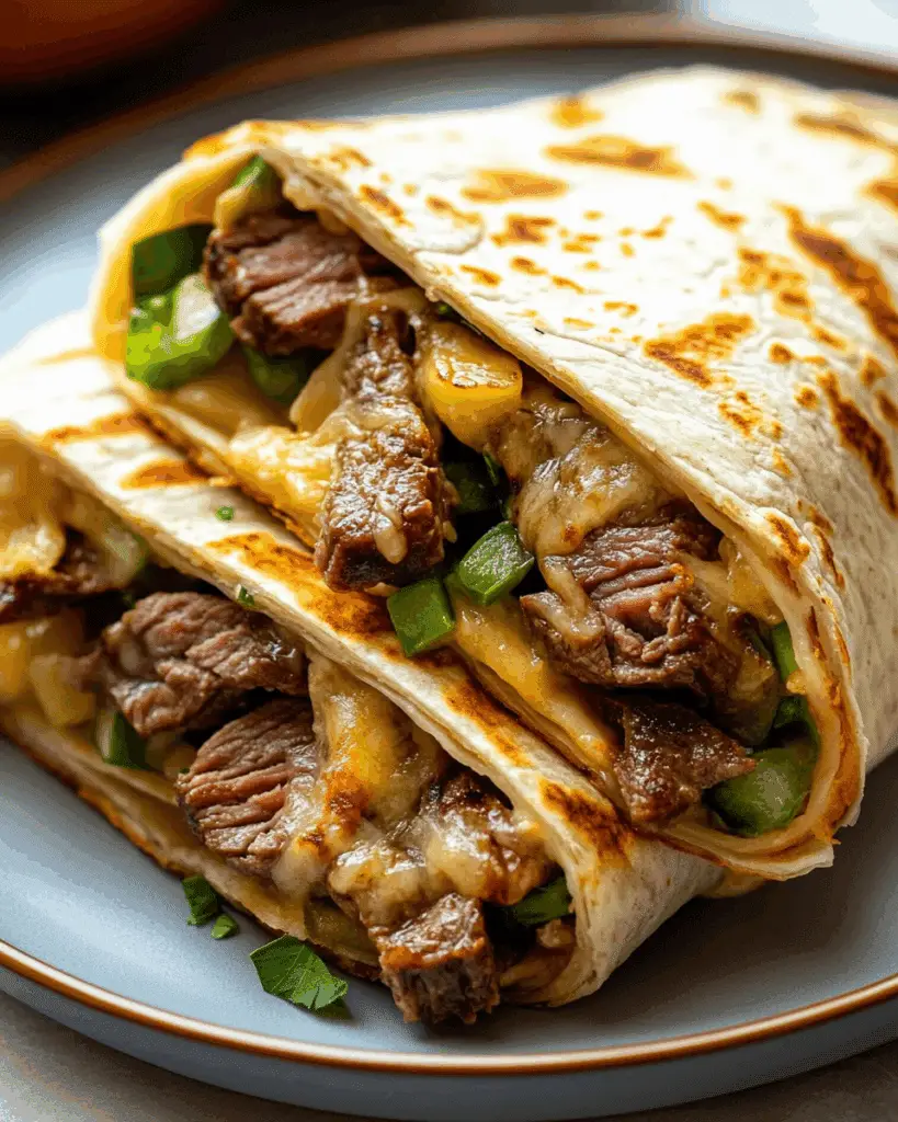 Delicious Philly Cheese Steak Wrap - Things Cook