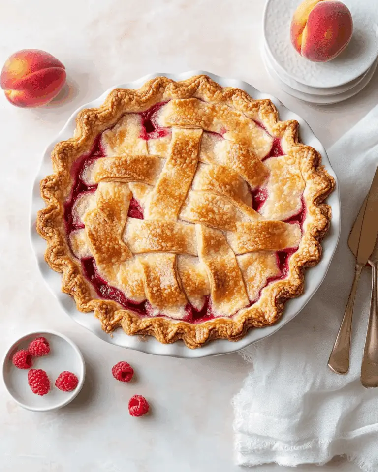 Delicious Peach Raspberry Pie Recipe - Things Cook