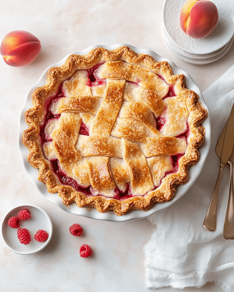 Delicious Peach Raspberry Pie Recipe - Things Cook