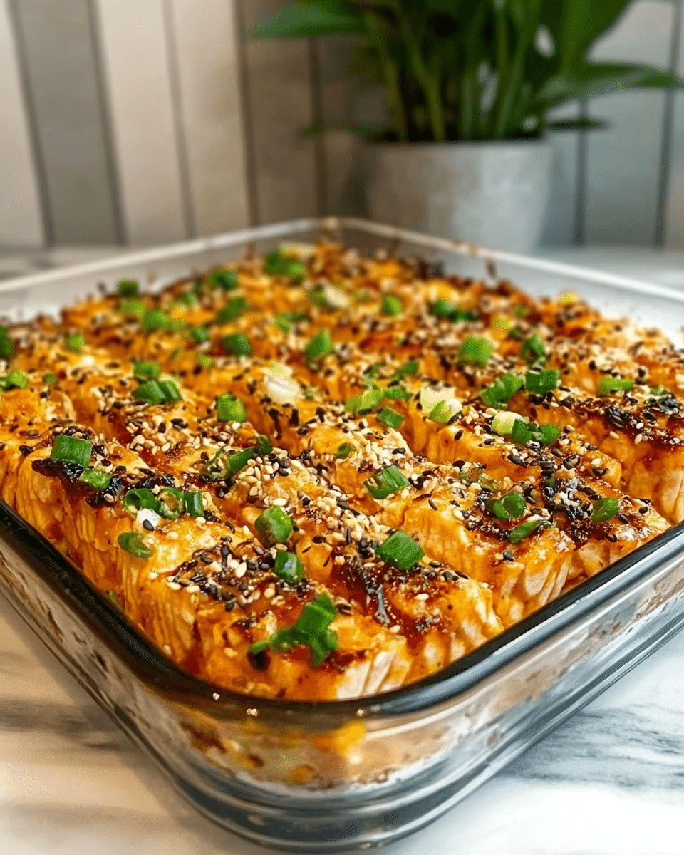 Irresistible Spicy Salmon Sushi Bake - Things Cook