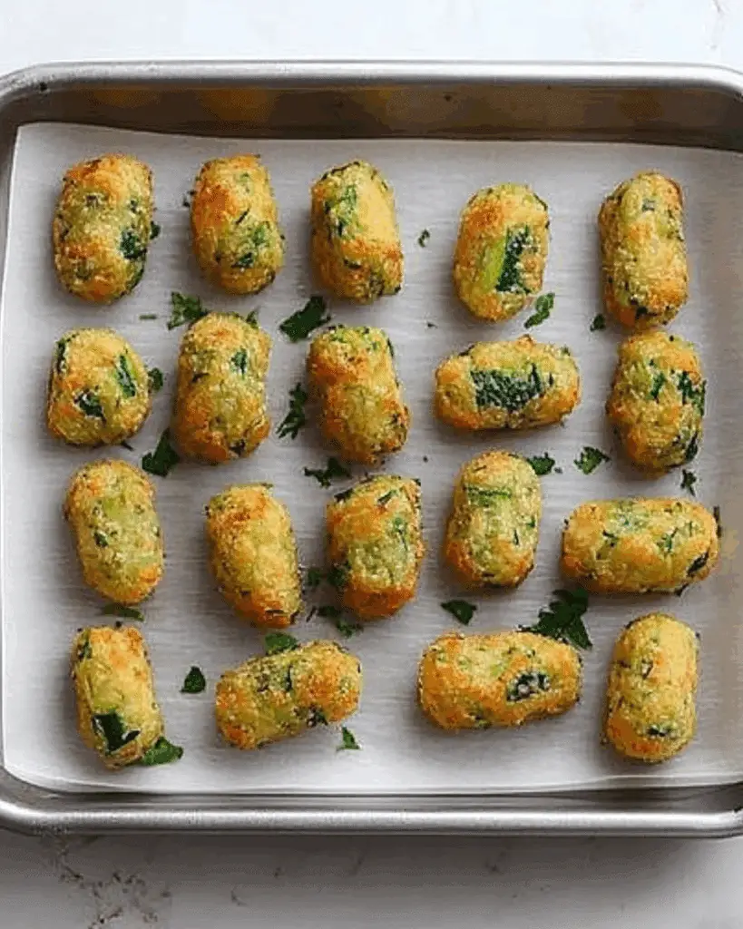 Easy Crispy Baked Zucchini Tots - Things Cook