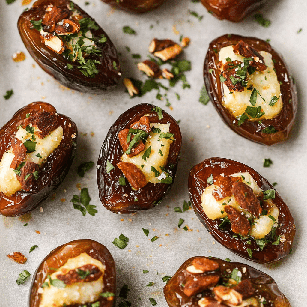 Easy Air Fryer Brie Stuffed Dates - Things Cook