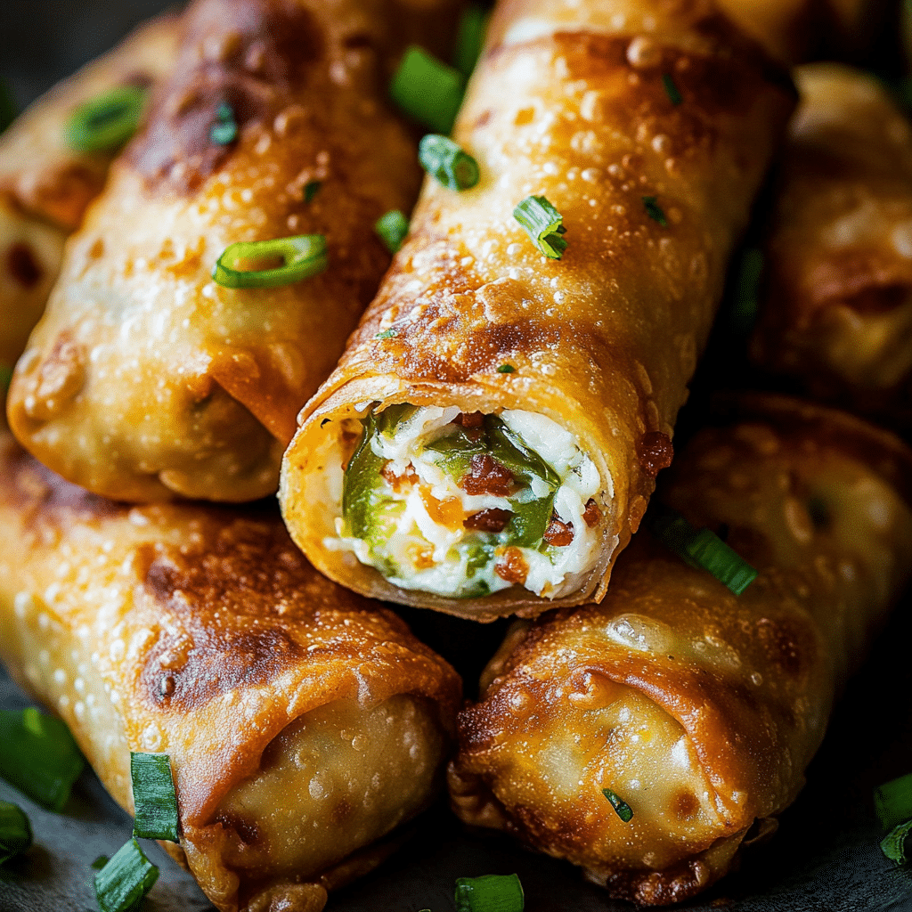Easy Jalapeño Popper Egg Rolls with Bacon and Cheddar - Things Cook