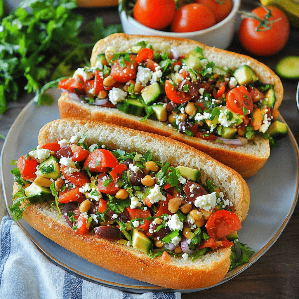 Perfect Vegan Chopped Greek Salad Sandwiches - Things Cook