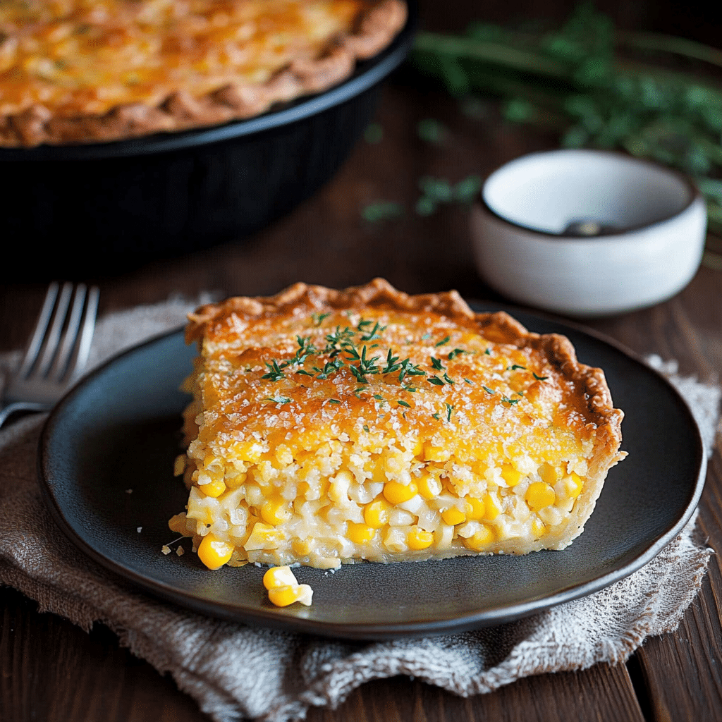 Delicious Cheddar Sweet Corn Pie - Things Cook