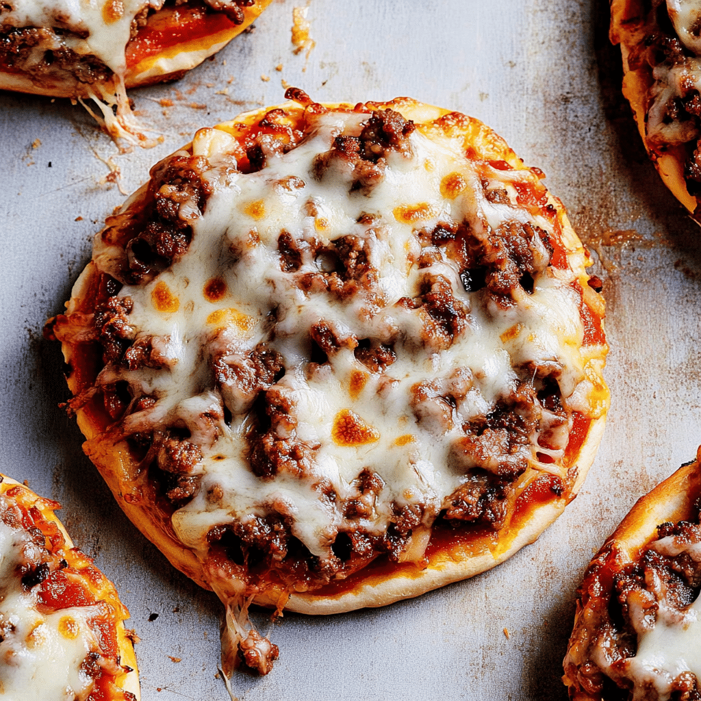 Easy Open-Faced Pizza Burgers - Things Cook