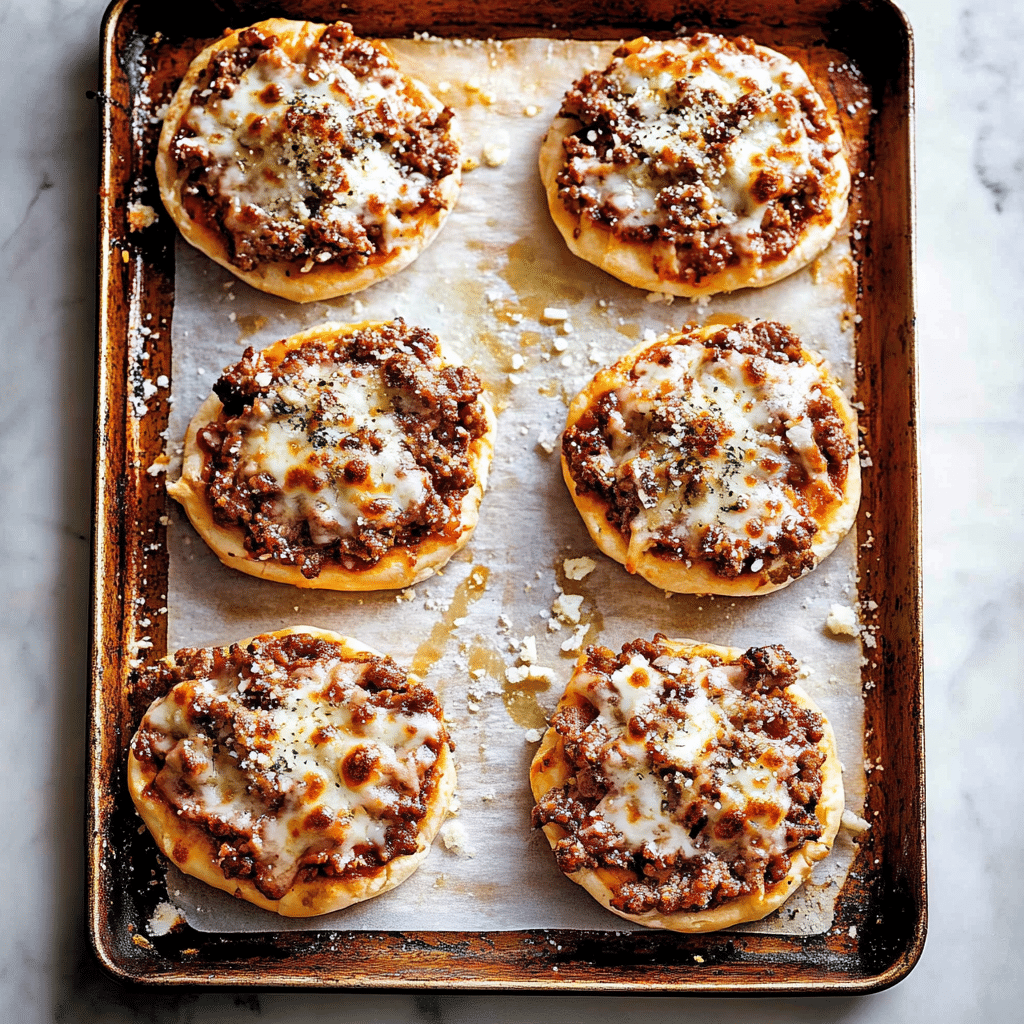 Easy Open-Faced Pizza Burgers - Things Cook
