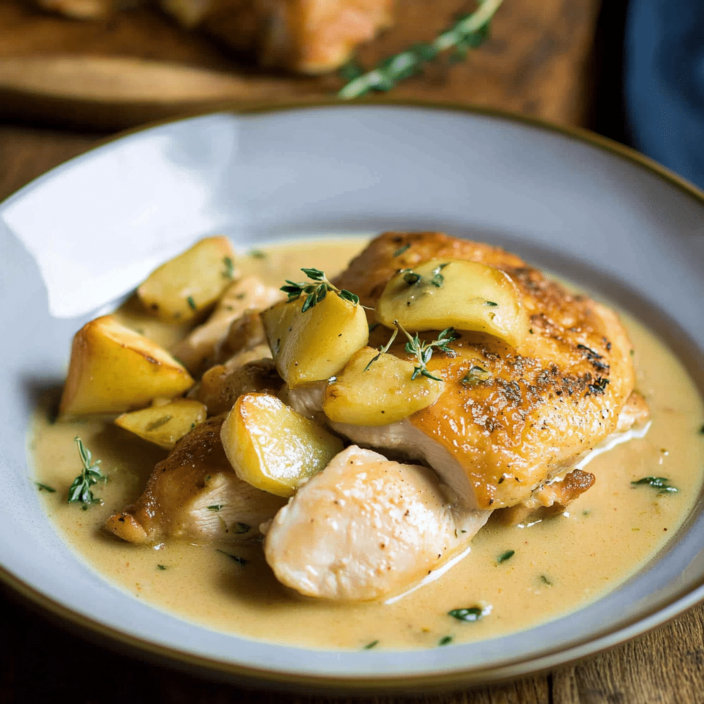 Best Chicken Normandy Recipe with Apples - Things Cook