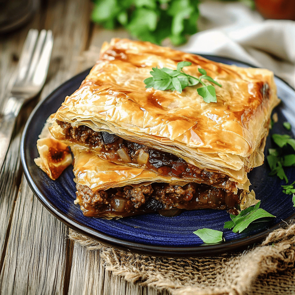 Perfect Phyllo Meat Pie Recipe - Things Cook