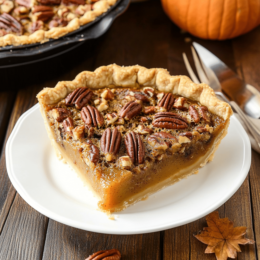 Perfect Pumpkin Pecan Pie - Things Cook