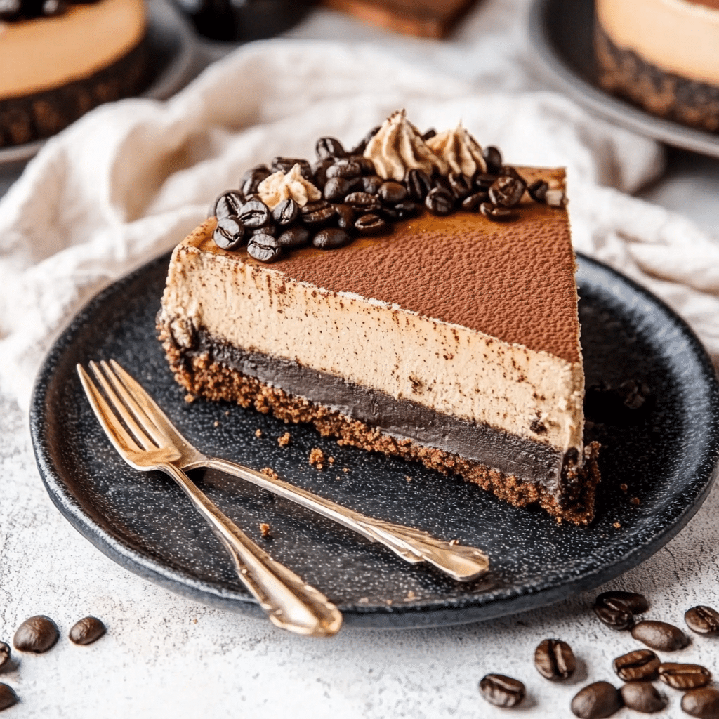 Easy Coffee Cheesecake with Oreo Crust - Things Cook