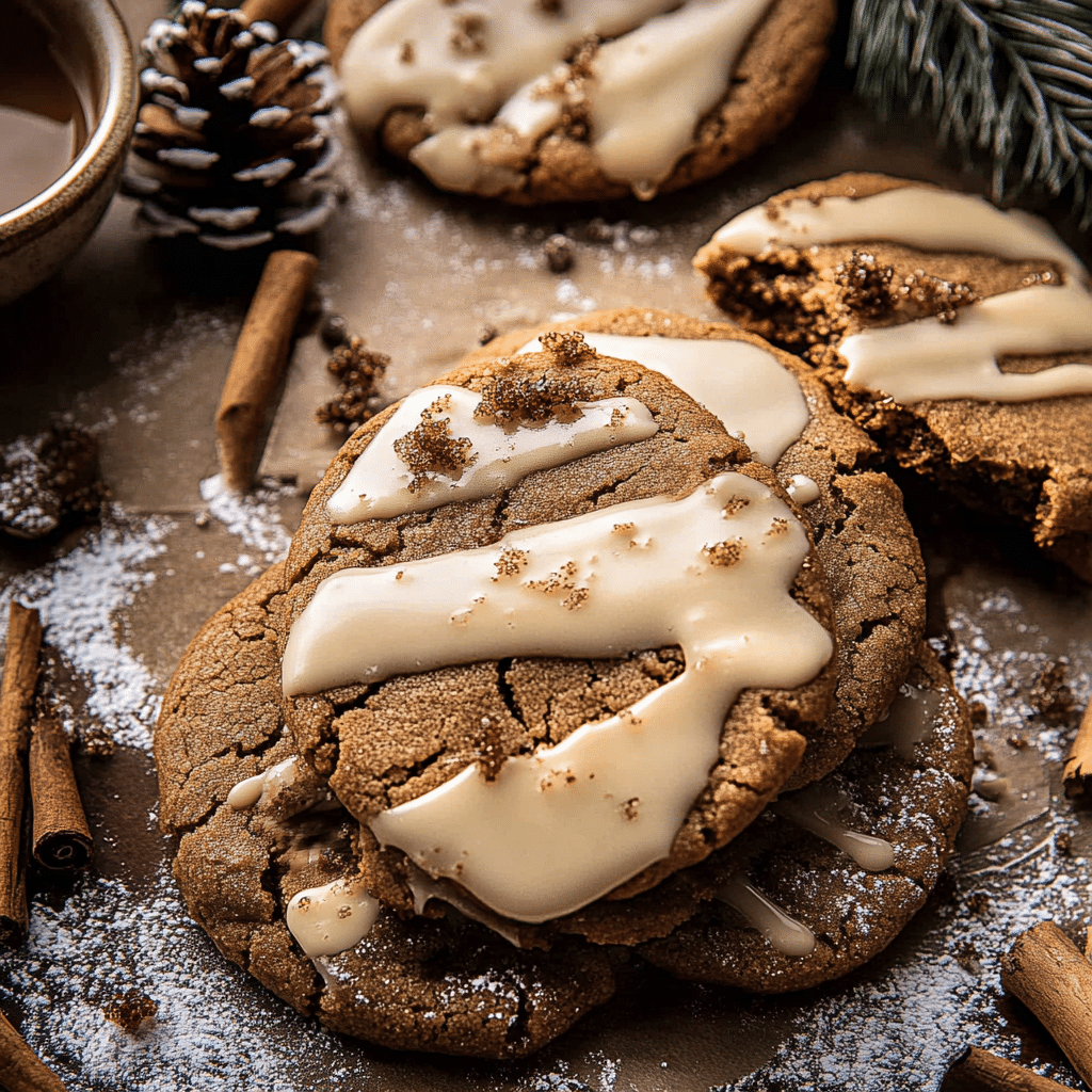 Best Gingerbread Latte Cookies with Brown Butter Icing - Things Cook