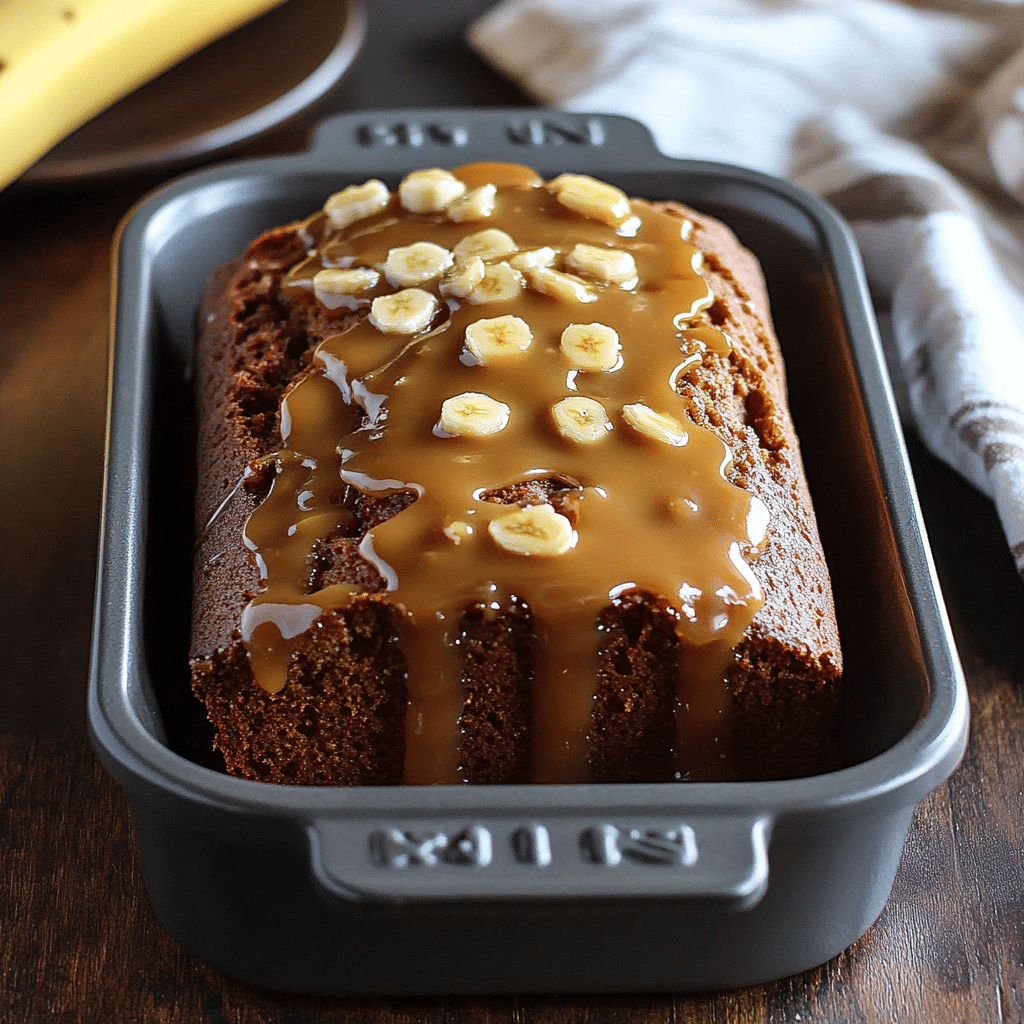 Easy Salted Caramel Banana Bread Recipe - Things Cook